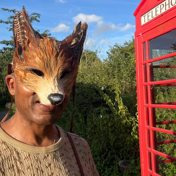 Luxury Red Fox Mask, Unisex Adult Fox Mask, Woodland Animals, Festival ...