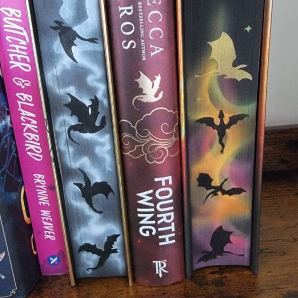 Fourth Wing & Iron Flame Sprayed Edges Set - Etsy