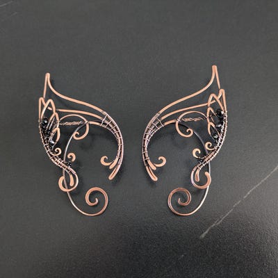 Pair of Elf Ear Cuffs Sea Waves Mermaid Elven Fairy Ears, Big Single ...