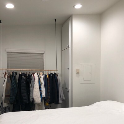 Hanging Clothes Rack Sm Natural Modern Garment Racks - Etsy UK