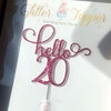 Hello 20 Cake Topper, Happy 20th Birthday Cake Topper, Happy 20th Party ...