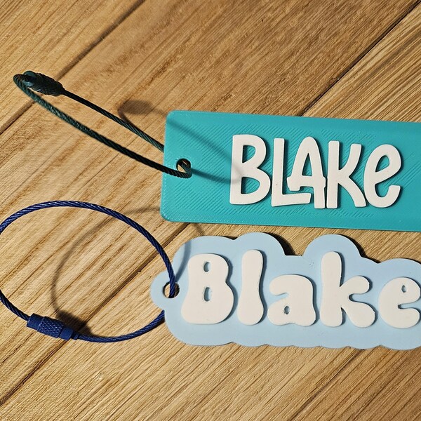 Personalised Name Bag Keyring Custom Bag Tag for Kids Personalized Bag ...