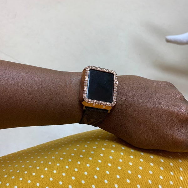 Series 2-9 Apple Watch Cover Rose Gold Rhinestone Crystal Apple Watch ...