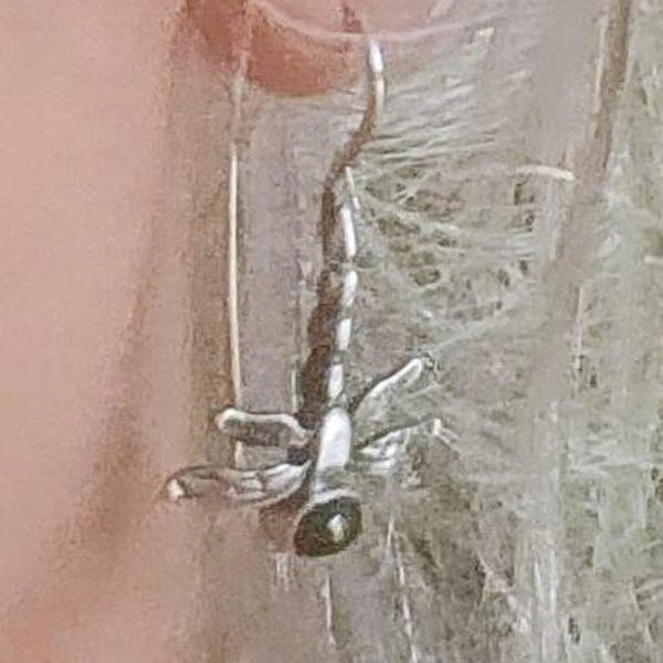 Blue Ghost Firefly Necklace, Gemstone Firefly Necklace, Sterling Insect ...