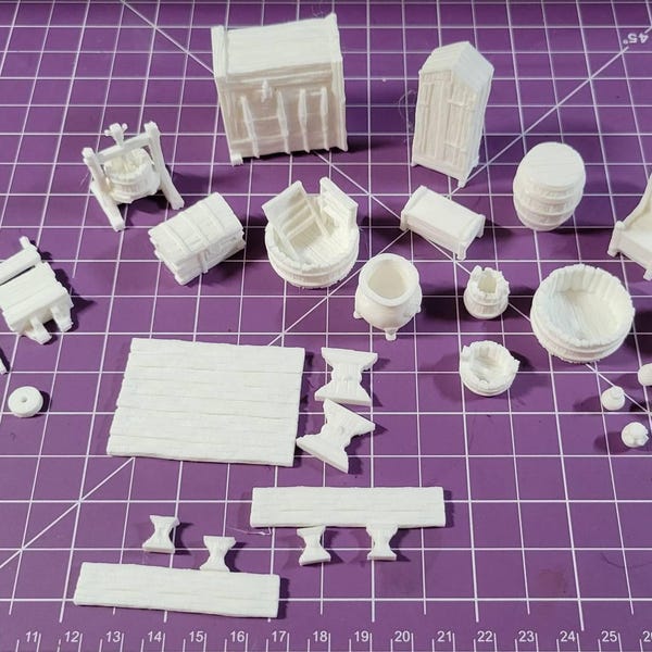 Dnd Carts and Wagons Set Caravan Merchant Supplies Village Tabletop ...