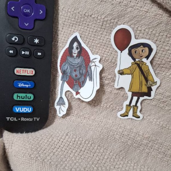 Coraline Set of 6 Stickers Variation #18 Cat Beldam Mr. Bobinsky Ghost ...