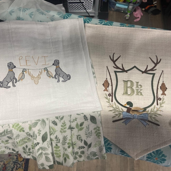 Fishing Crest Embroidery Design: Mallard Duck Machine Embroidery File ...