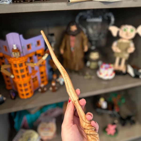 Laser Cut Wand Stand With Engraving Black Walnut or Cherry Wood - Etsy