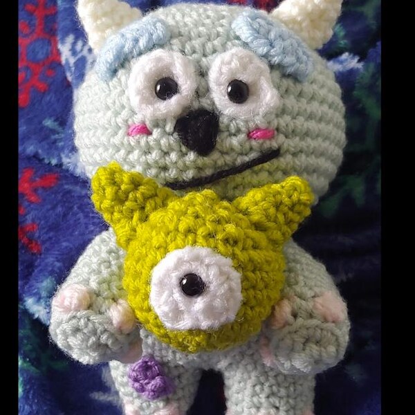 Mini Monster-keychain Version Crochet Pattern by Aquariwool Crochet ...