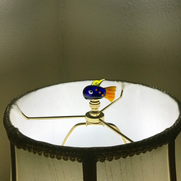 Finials for Lamp Shades - Handmade Glass Fish Lamp Finials -cobalt Blue ...