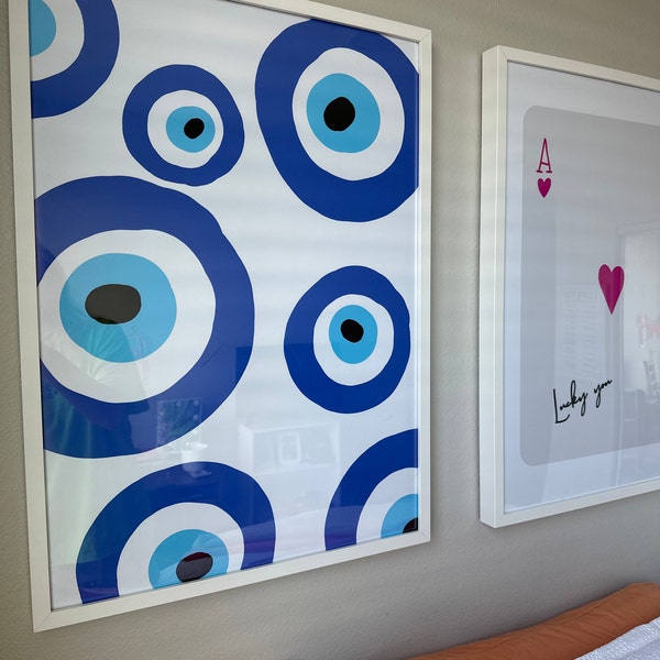 Evil Eye Aura Poster, Protection Wall Art Print, Evil Eye Aesthetic ...