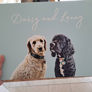 Custom Pet Portraits Using Pet Photo Personalized Digital Dog Portraits ...