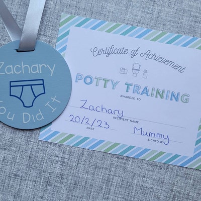 Editable Potty Training Award Certificate, Potty Training Award ...