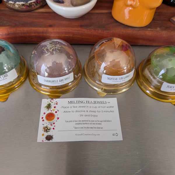 Melting Tea Jewels, Tea Bombs, Tea Lover Gift Set, Tea Gifts, Glass ...
