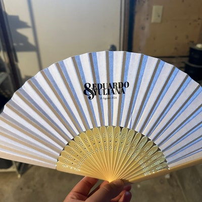 Light Blue Laser Engraved Silk Hand Fans,personalized Bamboo Silk Fans ...