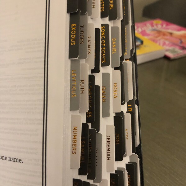 Bible Tabs Black Copper | Matte-coated Sticker Tabs | Bible Tabs for ...