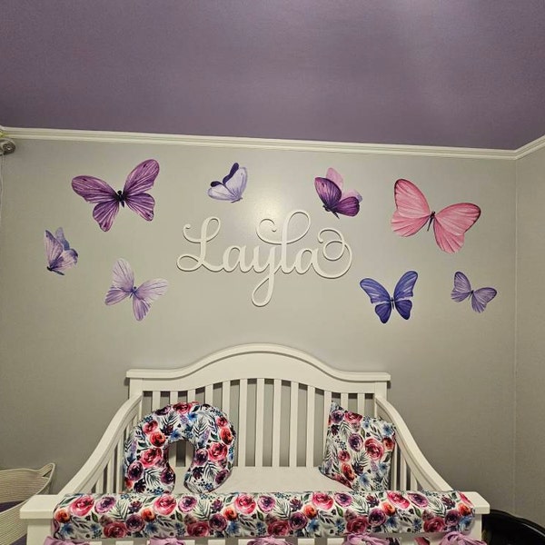 Wooden Name Wooden Name Sign Wall Hanging Letters Nursery Name Letters ...