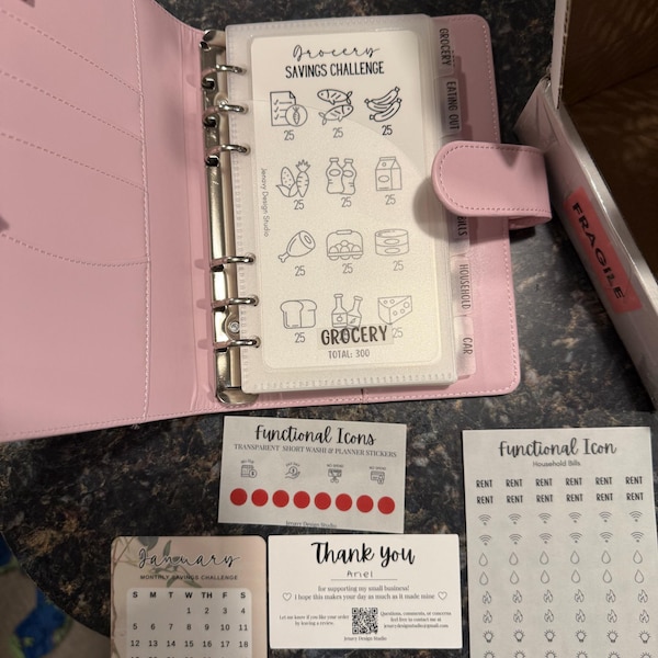 10K Total | A6 100 Envelope Savings Challenge Dashboard | Budget Binder ...