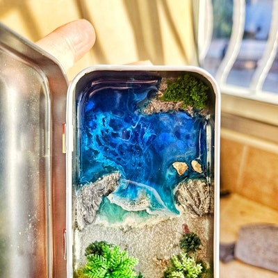 Large Ocean Themed Resin Wall Art, 3D Realistic Epoxy Wave, Ocean ...