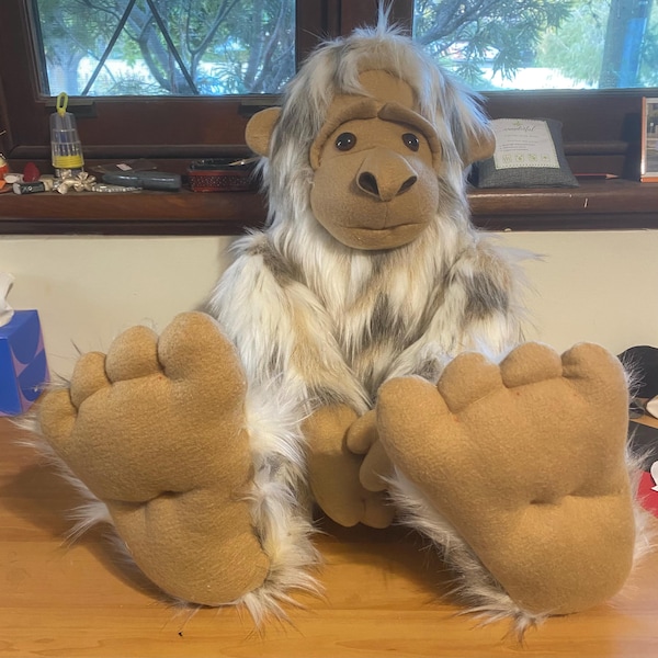 Bigfoot Freddie PDF Sewing Pattern Stuffed Animal 31" Yeti Abominable ...