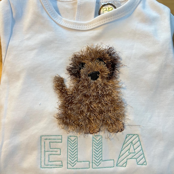 Cockapoo Fringe Dog Fluffy Chenille Puppy Machine Embroidery Designs ...