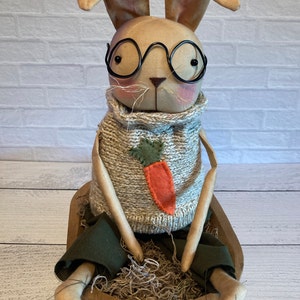 Primitive Easter Bunny Rabbit Doll Penelope Digital PATTERN - Etsy