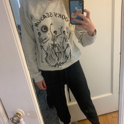 Dancing Skeleton Spooky Season Halloween Crewneck Skeleton Sweatshirt ...