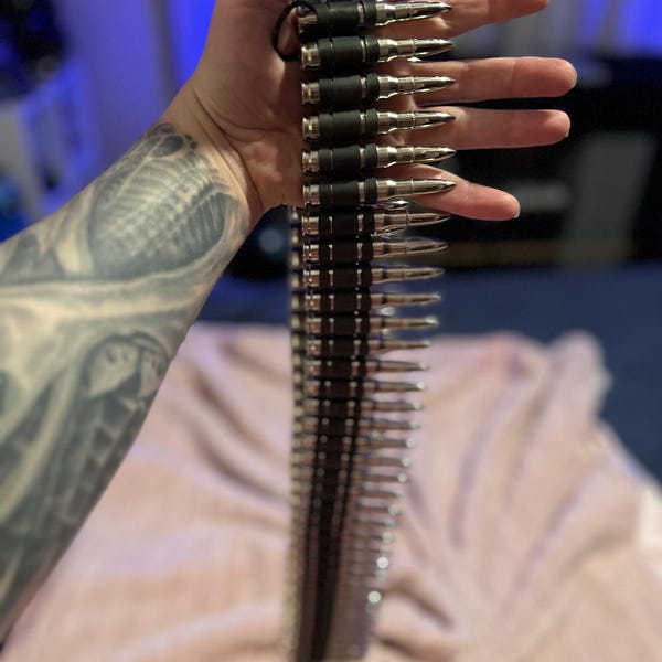 Bullet Belt,punk Belt,gothic Belt,heavy Metal Bullet Belt,punk Fashion ...