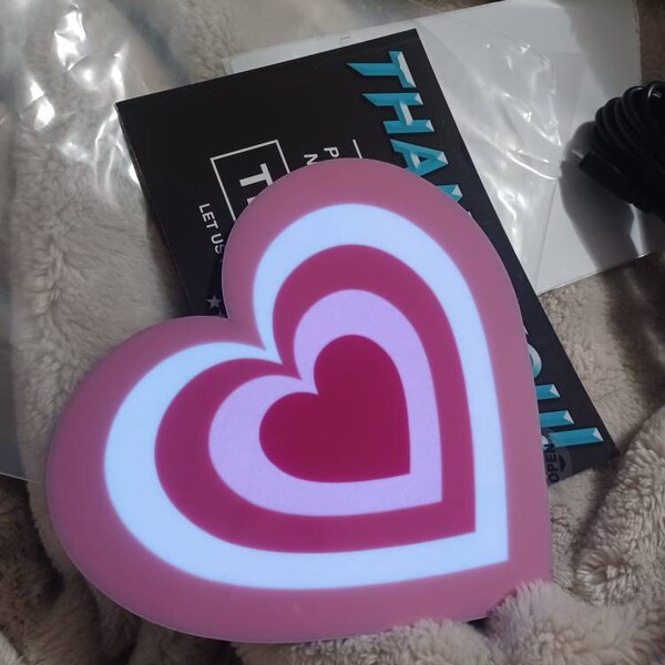 Heart NRG Panel | Light-up Decal | Cute Car Accessories | Cute Vinyl ...