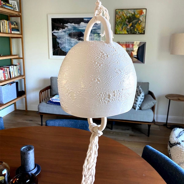 Large Curved Ceramic Bell Big Pottery Chime Handmade Bell in Multiple ...