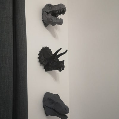 Velociraptor Wall Art Dinosaur Wall Mount 3D Printed Multiple Colours ...