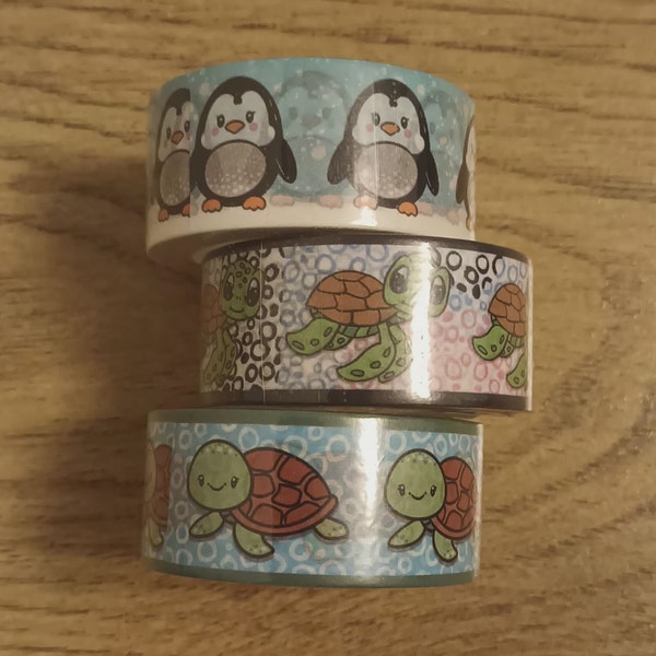 Pre Order Washi Tape Lill Turtle and Friends Cute Washi Tapes Lillbits ...