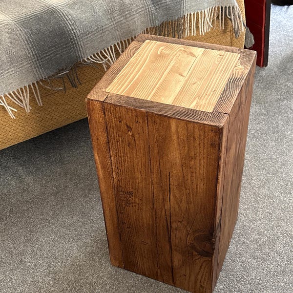 WOODEN Triangle BOOKREST | Book ORGANISER | Rustic Bedside Table Phone ...