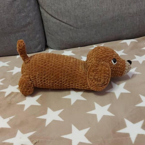Dachshund Crochet Pattern PDF: Amigurumi Dog, Stuffed Puppy Toy ...