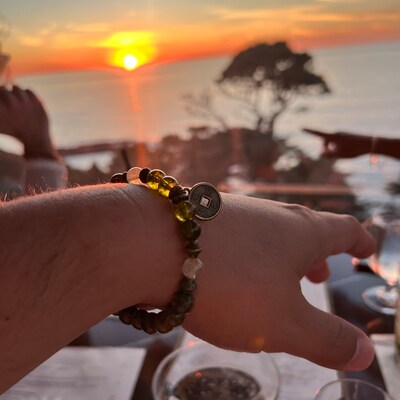 Abundance,money Bracelet,sunstone, Peridot,lucky Mala Gemstone Bracelet ...