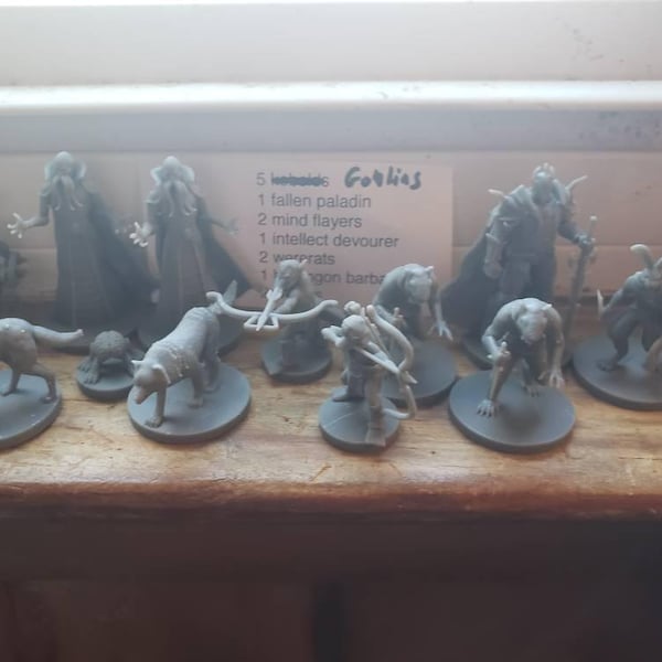 Dnd Box of Miniatures | 28mm–32mm Scale Resin Models Varying Sizes for ...