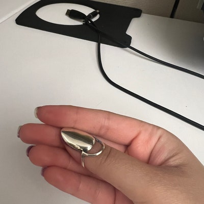 Silver Thumb Fingernail Armor Guard Ring / Sterling Boho Thumb Armor ...