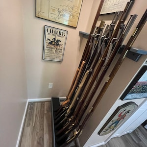 2 Gun Rack Wall Mount Gun Display Rack Red Oak With Walnut or Golden ...