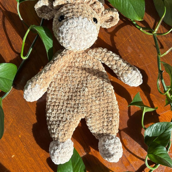 Crochet Highland Cow Snuggler Pattern, Highland Cow Lovey Crochet ...