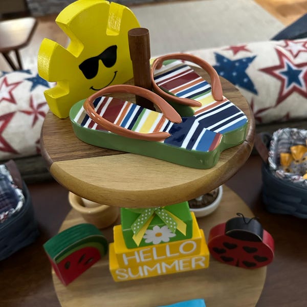 SUNGLASSES, SUN and SUMMER Signs | Wooden | Tiered Tray Decor ...