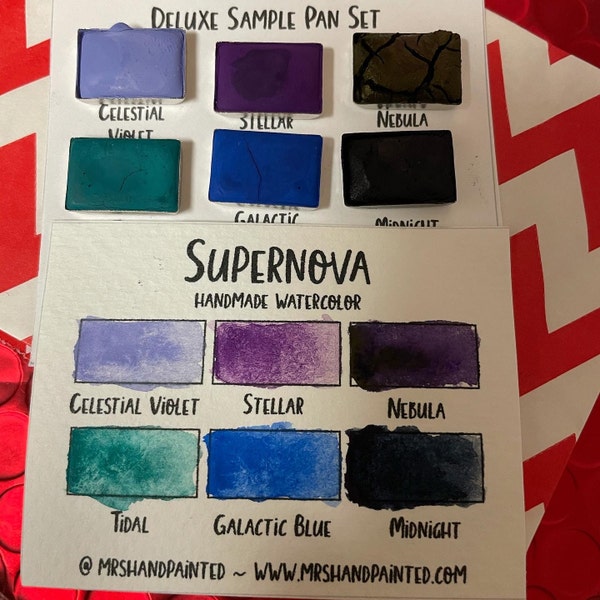 Handmade Watercolor Paints - SUPERNOVA - Artisan Paint Palette, Set of ...