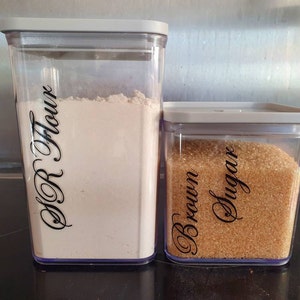 Custom Vinyl Labels and Stickers. Personalised Storage Container, Jar ...