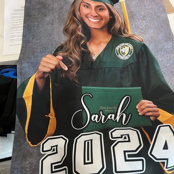 Senior Photo Garden Flag, Senior Flag, Personalized 2025 Senior Sign ...