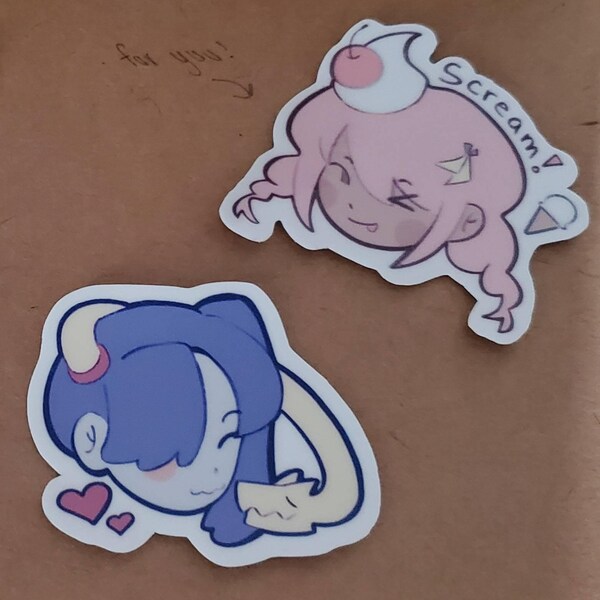 Coral Glasses, Taski Maiden, Ena, Mitu Glossy Sticker, Ena Dream BBQ, 2 ...