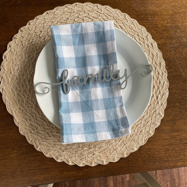 Acrylic Laser Cut Words/plate Setting/thanksgiving Signs/words/plate ...