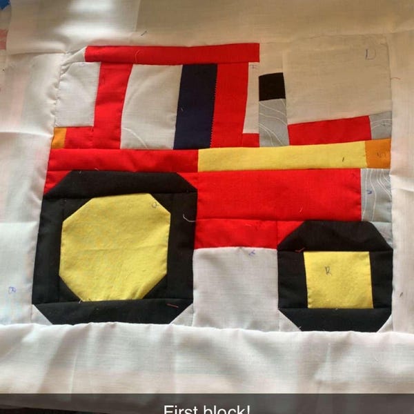 PDF Quilt Block Pattern – Tractor – Vehicle Quilt Pattern - Etsy