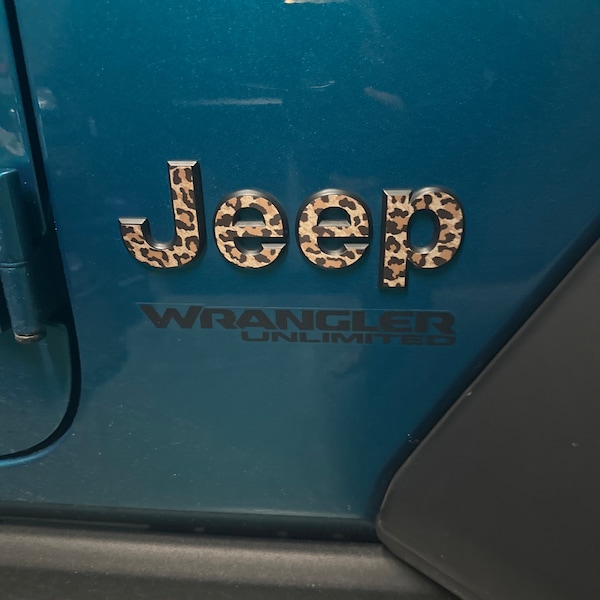 Animal Print Jeep Emblem Sticker Decal, Wrangler JK, TJ, JL, Gladiator ...