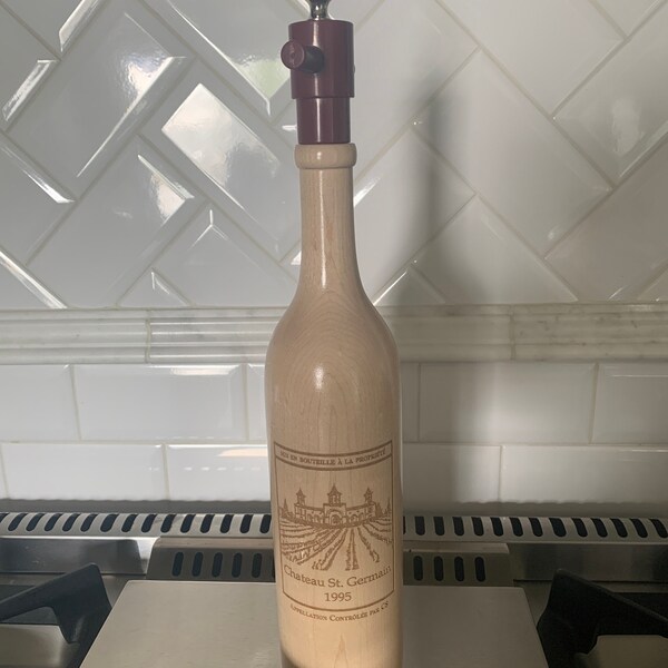 12 Inch Custom Monogram Pepper Mill, Natural - Etsy