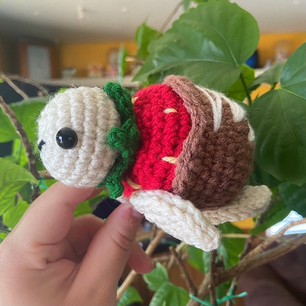 Peppermint Turtle Crochet Pattern PDF, Christmas Candy Cane Pattern ...