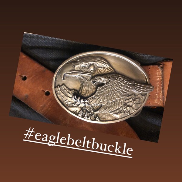 1993 Baron Harley Davidson Buckle freedom 4 Miles Vintage Eagles Belt ...